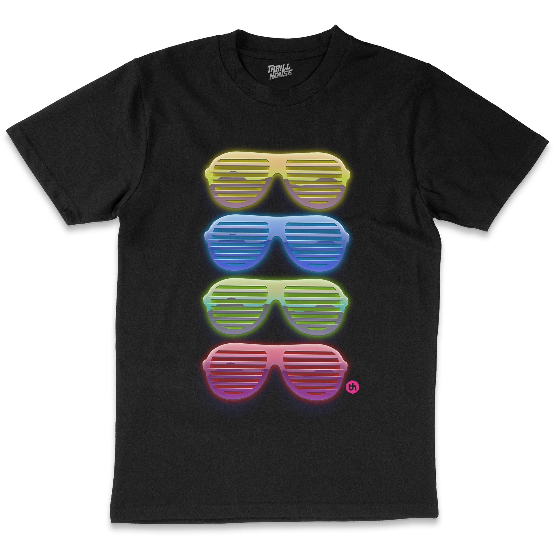 80s Neon Shutter Shades T-Shirt | Threadheads Exclusive