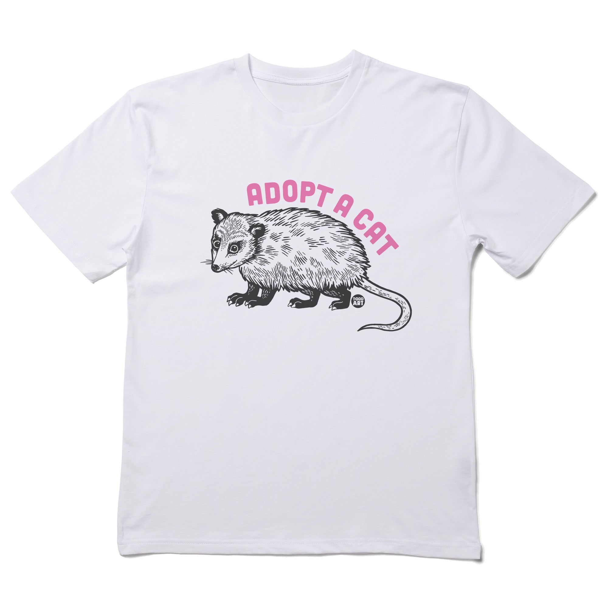 Adopt A Cat Possum T-Shirt | Funny T-Shirt