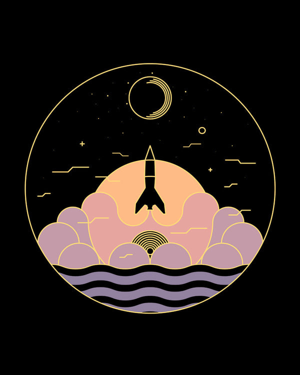 Discover the Stars Artsy Rocket Space Exploration Solar System Astrona
