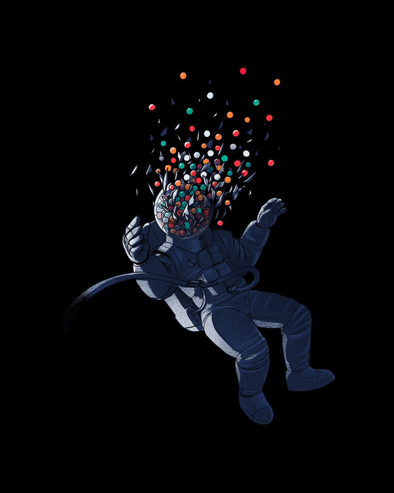 Gumball Astronaut Cool Space Astronaut Solar System Sci-Fi Cotton Arts