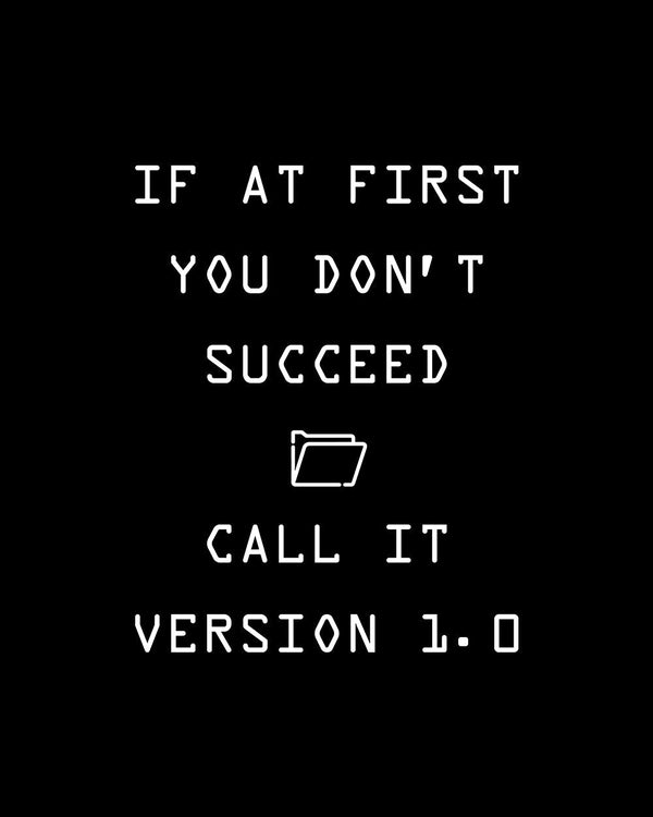 If At First You Don't Succeed Funny Computer Programmer Geek Nerd Cott